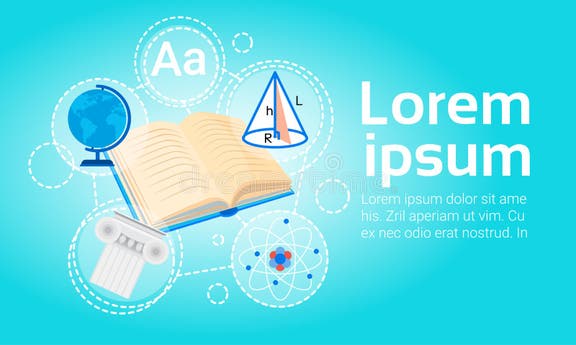 Open Book Library Read School Education Knowledge Concept Stock Vector ...