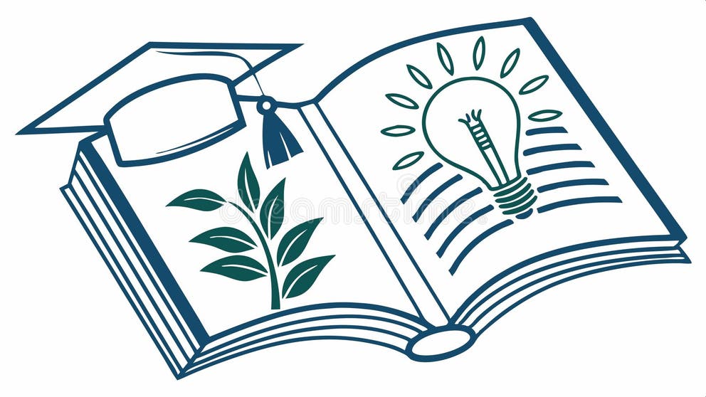 Open Book with Light, Knowledge and Education Symbol Vector Design ...