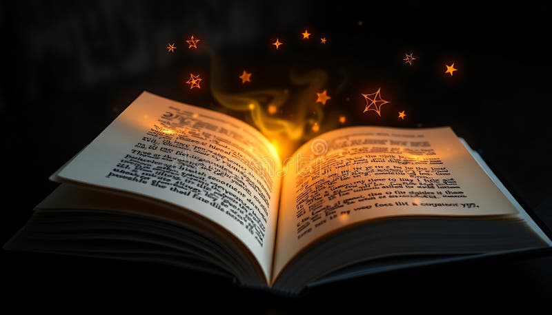 Open Book with Light Pages, Knowledge Symbol, Reading, Education ...