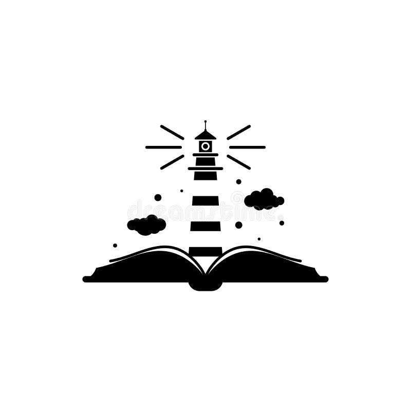 Open Book Lighthouse Stock Illustrations – 35 Open Book Lighthouse ...