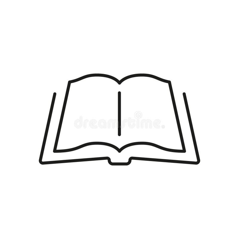 Open Book Line Icon. Knowledge, Education, and Learning Outline Symbol ...