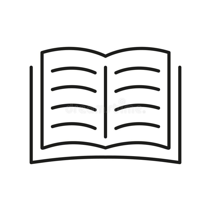 Open Book Line Icon. Knowledge, Education, and Learning Outline Symbol ...
