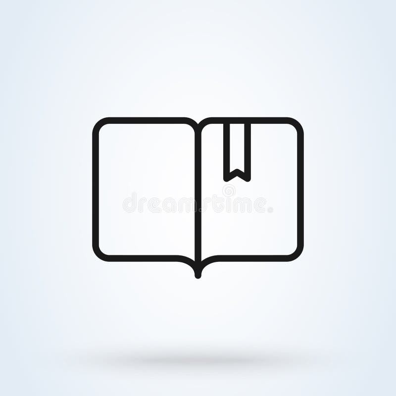 Open Book Line. Vector Modern Icon Design Illustration Stock Vector ...