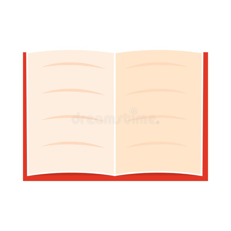 Open Book with Lines. Vector Stock Vector - Illustration of simple ...