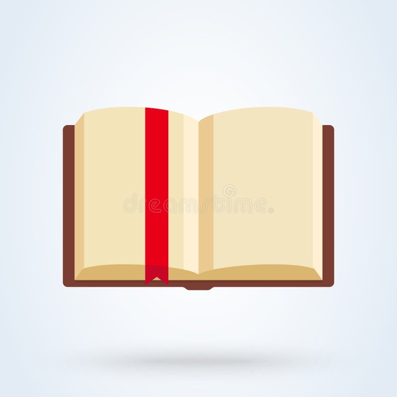 Open Book Literature Flat. Vector Modern Design Illustration Stock ...