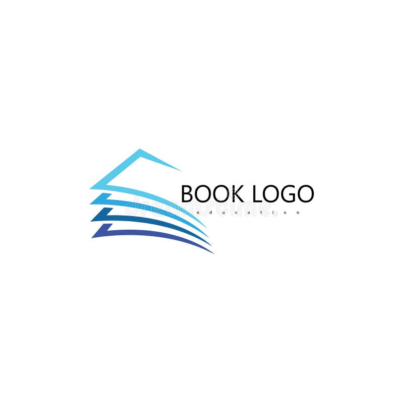 Open Book Logo Education Flat Vector Design. Stock Vector ...
