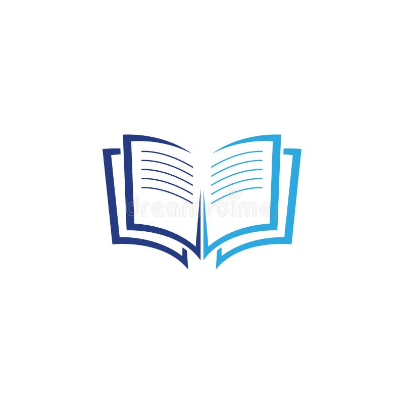 Open Book Logo Education Flat Vector Design. Stock Vector ...