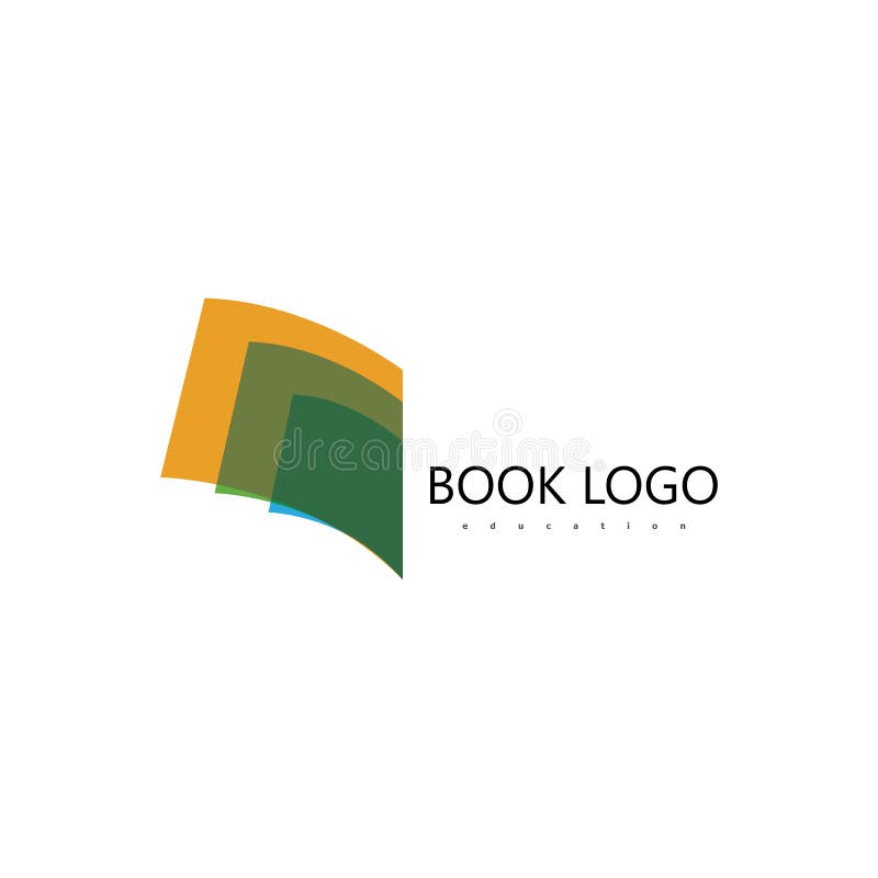 Open Book Logo Education Flat Vector Design. Stock Vector ...