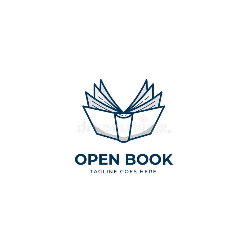 Open Book Logo Icon Education Related Symbol Template Stock Vector ...