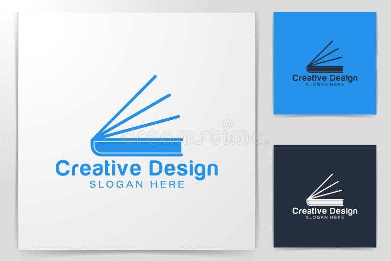 Open Book Logo Ideas. Inspiration Logo Design. Template Vector ...