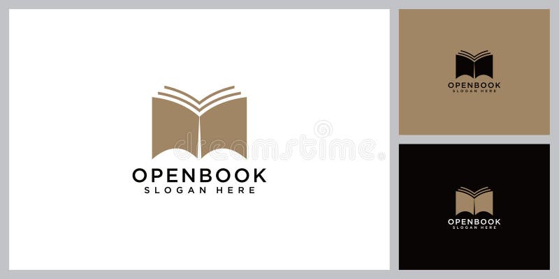 Open Book Logo Vector Design Template Stock Vector - Illustration of ...
