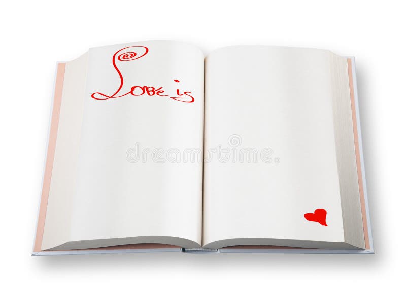 Open book (Love is) stock image. Image of copy, memories - 32853359