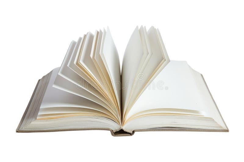 An Open Book Lying Flat on a Clean White Surface Stock Image - Image of ...
