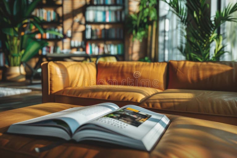 A Open Book Lying Flat on a Wooden Table, Perfect for Educational or ...