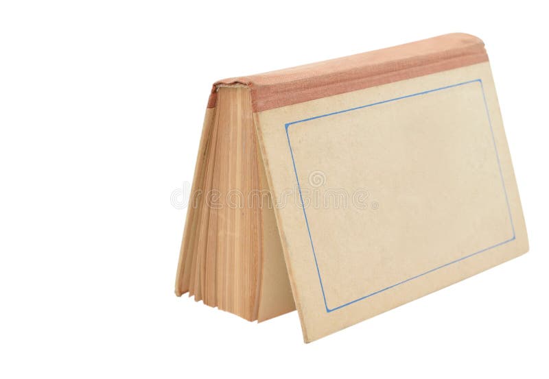 An Old Book Placed Vertically, Spine Up and Pages Down. Stock Image ...