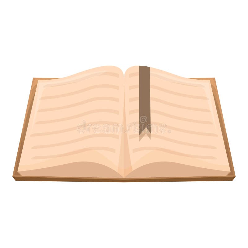 Open Book Lying on Table with Bookmark Inserted between Pages Stock ...