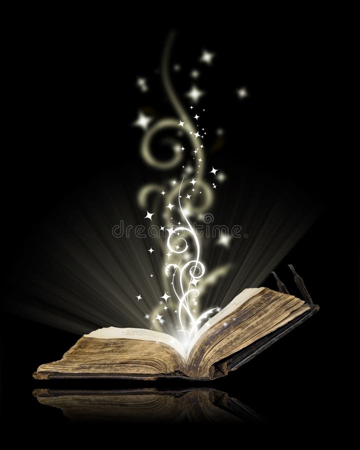 Open book magic stock image. Image of antique, gospel - 21735795