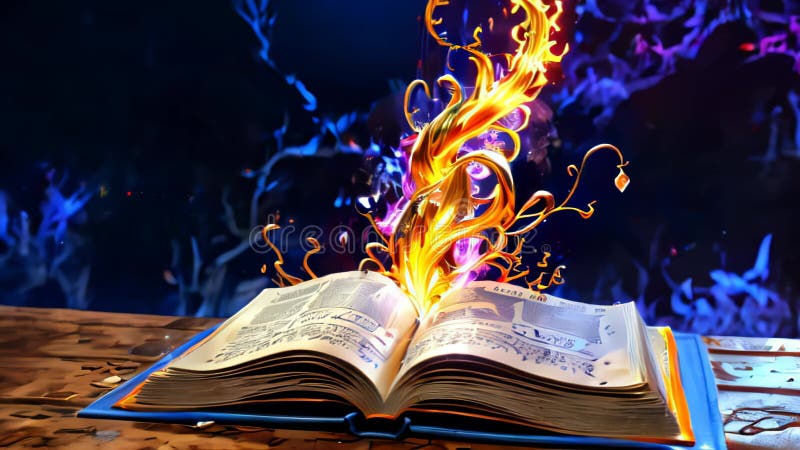 An Enchanting Book Emits a Warm Glow in Darkness, Creating an Inviting ...