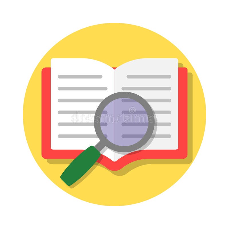 Open Book And Magnifying Glass Stock Vector Illustration Of Background Education 133781680