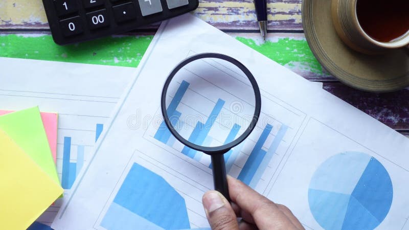 Open Book and Magnifying Glass on Table. Stock Footage - Video of study ...
