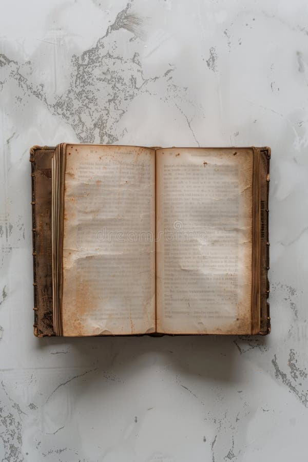 Open book on marble table stock image. Image of education - 374987767