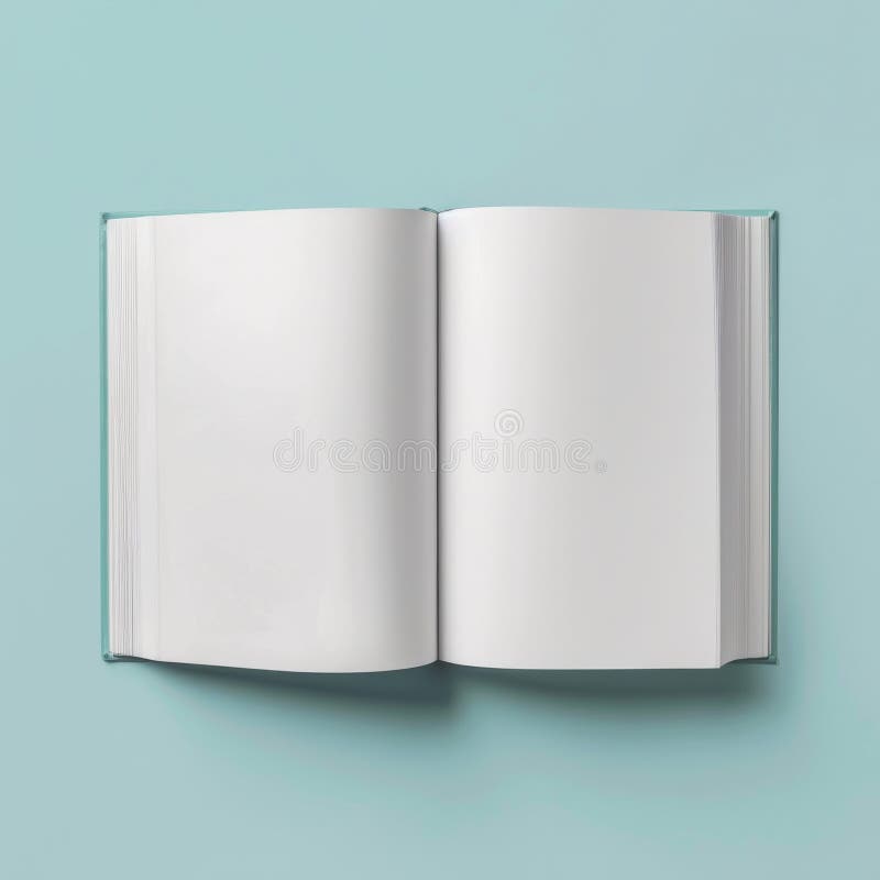 Open Book Mockup, Opened Blank Catalogue, Empty Magazine, Generative AI ...