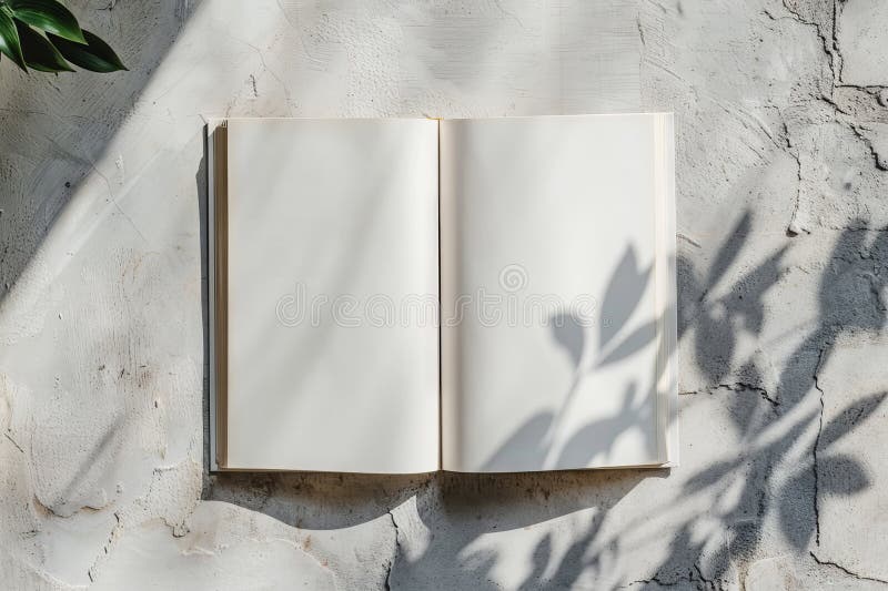 Open Book Mockup, Opened Blank Catalogue, Empty Magazine, Generative AI ...