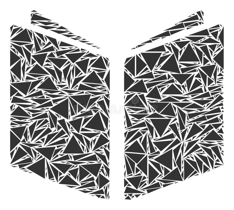 Open Book Mosaic of Triangles Stock Vector - Illustration of ...