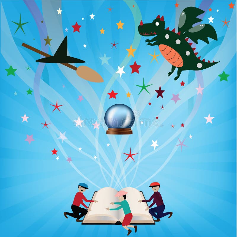 Open Book,open Your Imagine. Stock Vector - Illustration of light ...