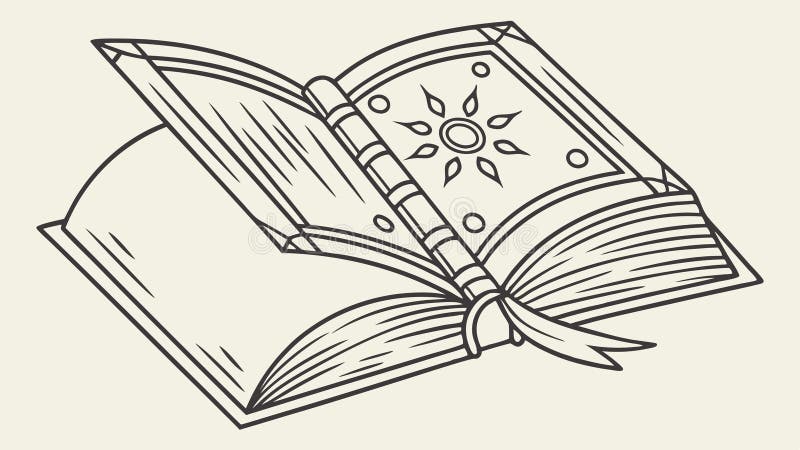 Open Book with Ornate Design, Wisdom, Magic, Knowledge, Vector Design ...