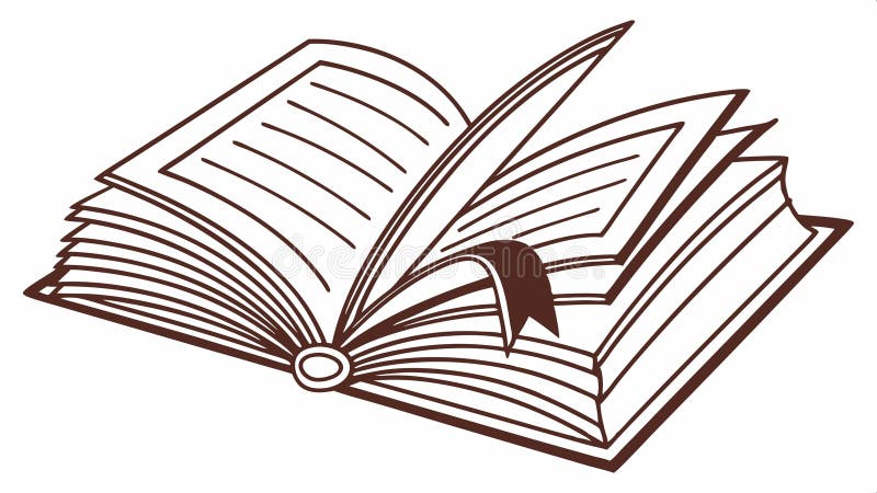 Open Book Outline, Reading and Education Symbol Graphic. Vector Design ...