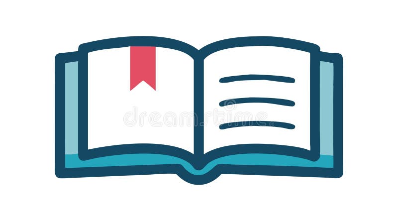 Open Book Outline Vector Icon for Reading Education, Vector Design ...
