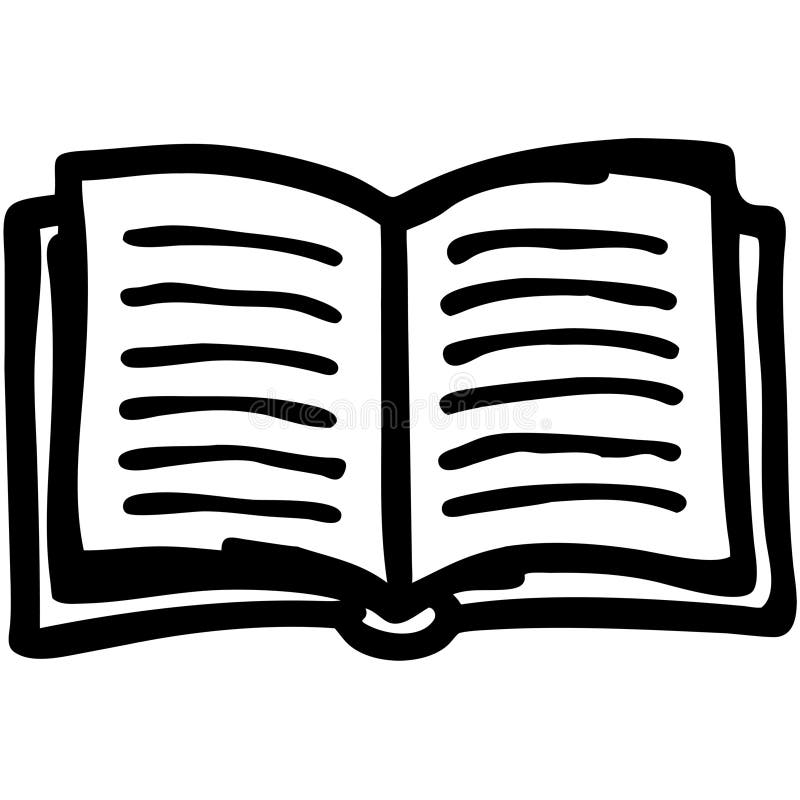 Open Book Outline Vector Illustration for Design and Educational Use ...