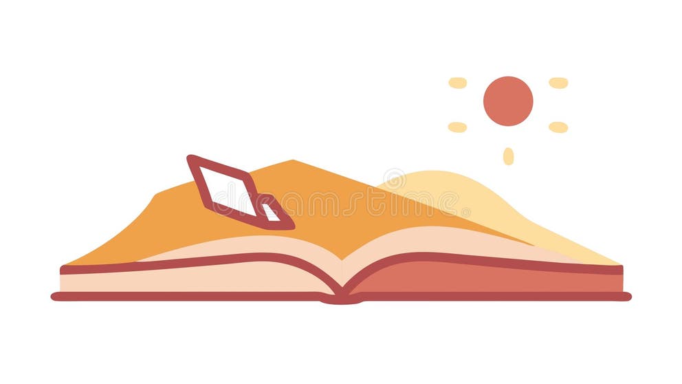 Open Book with Page Curl. Dynamic Reading Experience, Vector Design ...