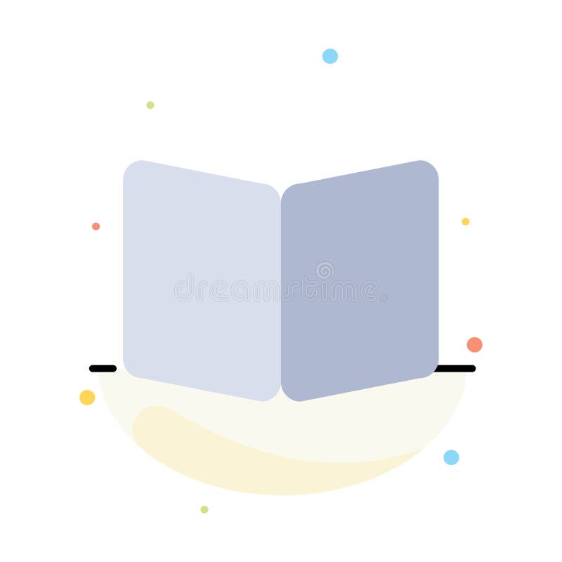 Open, Book, Page, Layout, Cover Abstract Flat Color Icon Template Stock ...