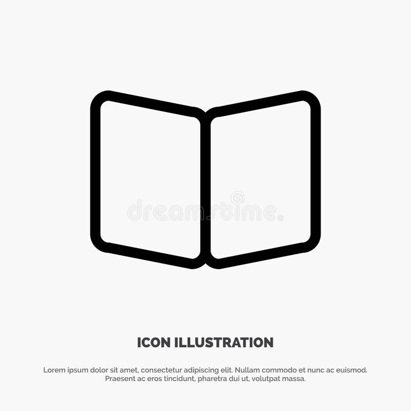 Open, Book, Page, Layout, Cover Line Icon Vector Stock Vector ...