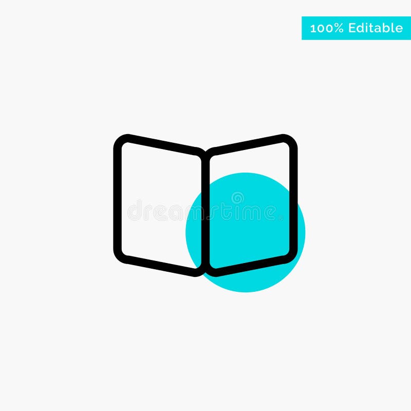 Open, Book, Page, Layout, Cover Turquoise Highlight Circle Point Vector ...