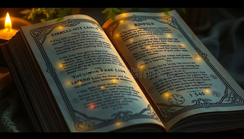 Open Book Pages Light, Knowledge Reading Story, Stock Photo, Generative ...