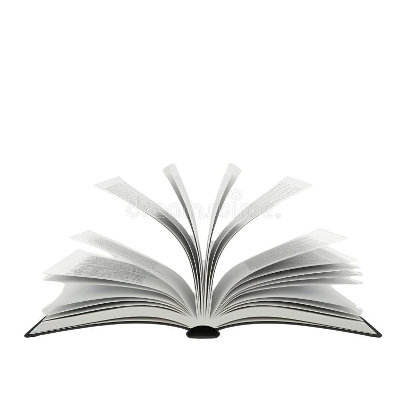 Open Book with Pages Fanning Out Stock Photo - Illustration of school ...