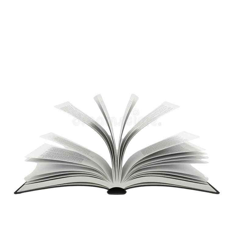 Open Book with Pages Fanning Out Stock Photo - Illustration of school ...