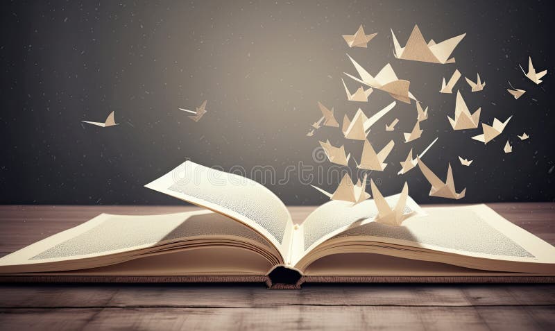 The Open Book with Pages Flying Was Metaphor for the Endless Journey of ...