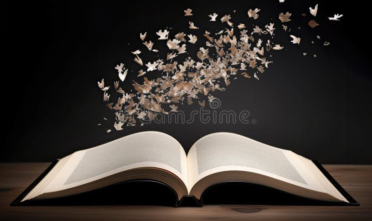 The Open Book with Pages Flying Was Symbol of Endless Possibilities ...