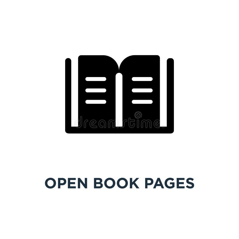 Open Book Pages Icon. Simple Element Illustration Stock Vector ...