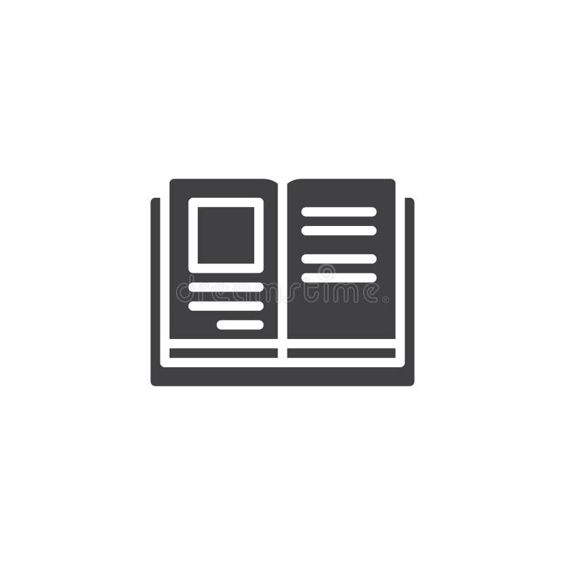 Open Book Pages Vector Icon Stock Vector - Illustration of logo, pages ...