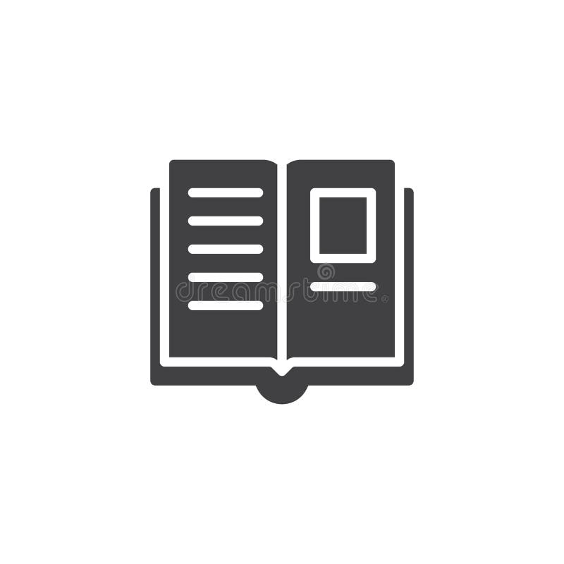 Open Book Pages Vector Icon Stock Vector - Illustration of sign, pages ...