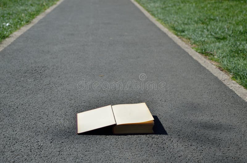 Open Book on Path stock photo. Image of park, book, read - 70603392