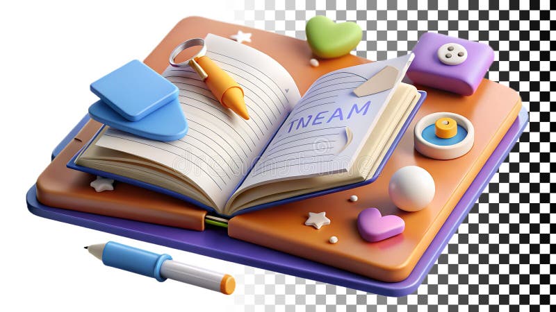 Open Book with Pen Diary Journal Writing Memories Study Learning Png ...