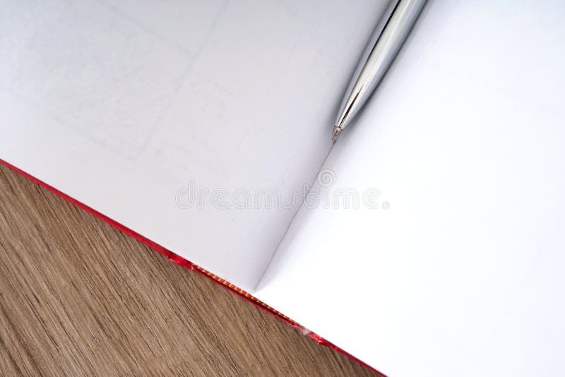 An Open Book and a Pen on the Table Stock Image - Image of open ...