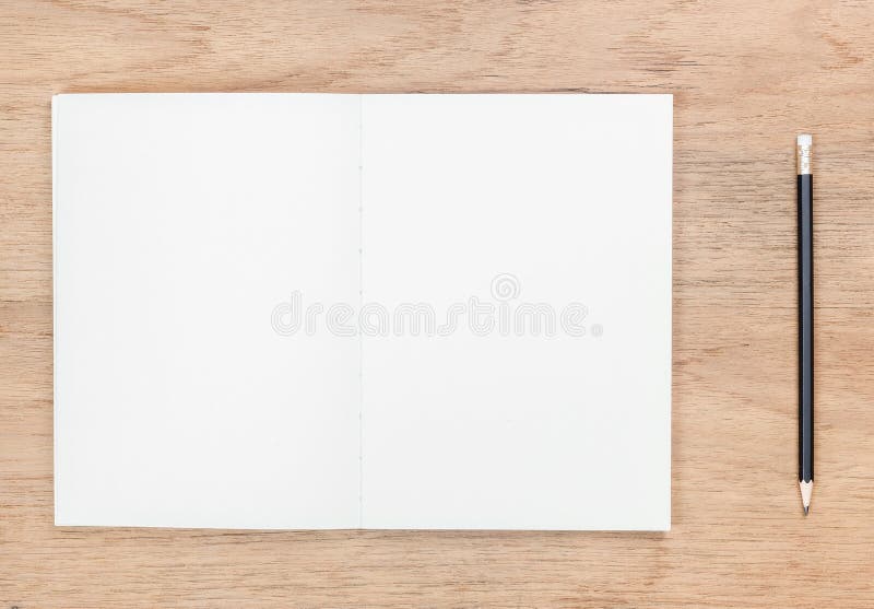 Open book and pencil stock photo. Image of bookmark, table - 84237436