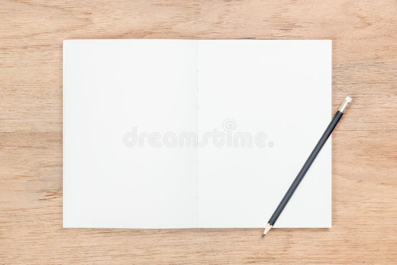 Open book and pencil stock image. Image of office, notebook - 84268065